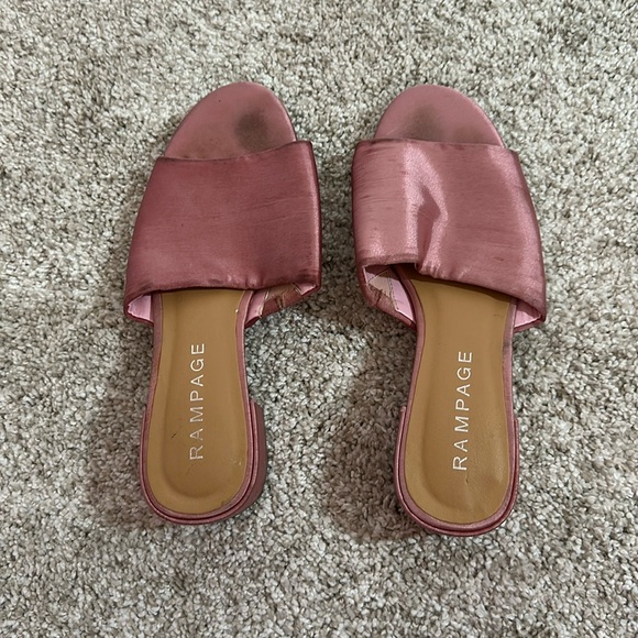 Rampage | Shoes | Rampage Satin Mules Pink 6 | Poshmark
